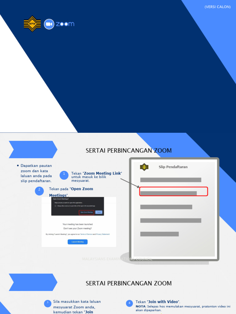 Buku Panduan Zoom Calon | PDF