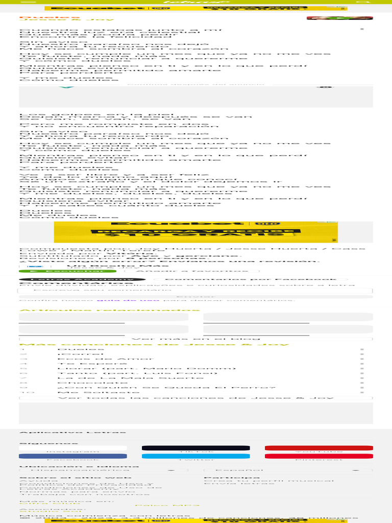 Dueles - Jesse & Joy | PDF