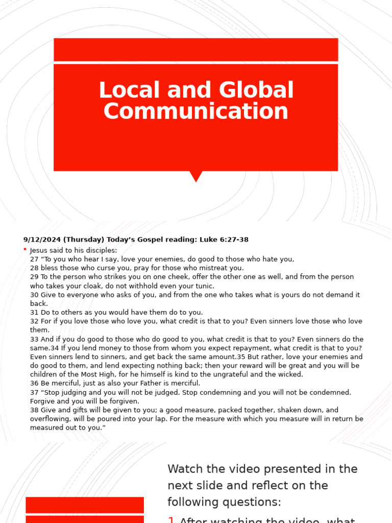 Module 4 Local and Global Communication | PDF