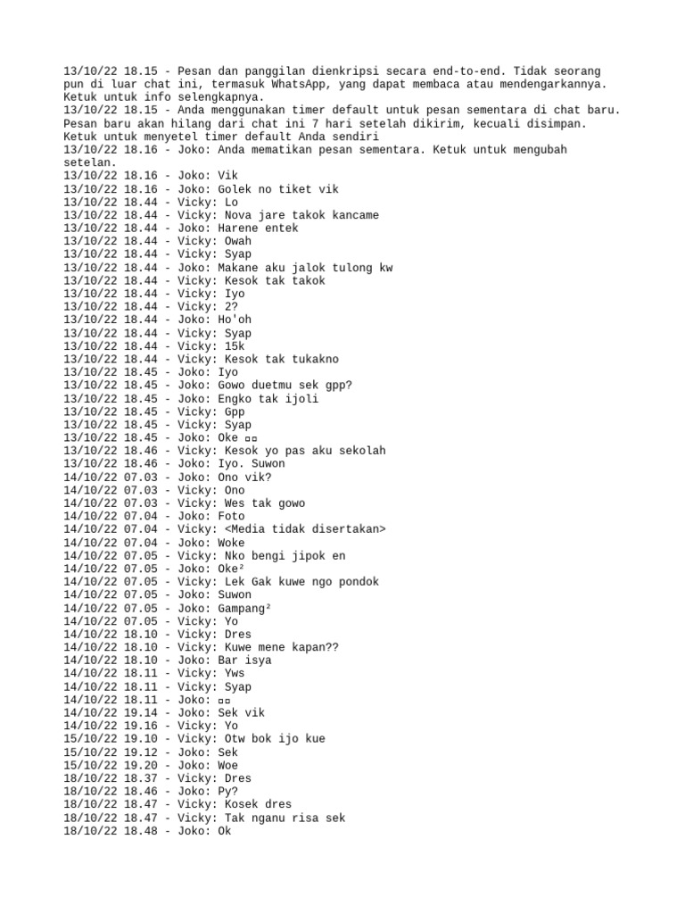 Chat WhatsApp Dengan Vicky-2 | PDF