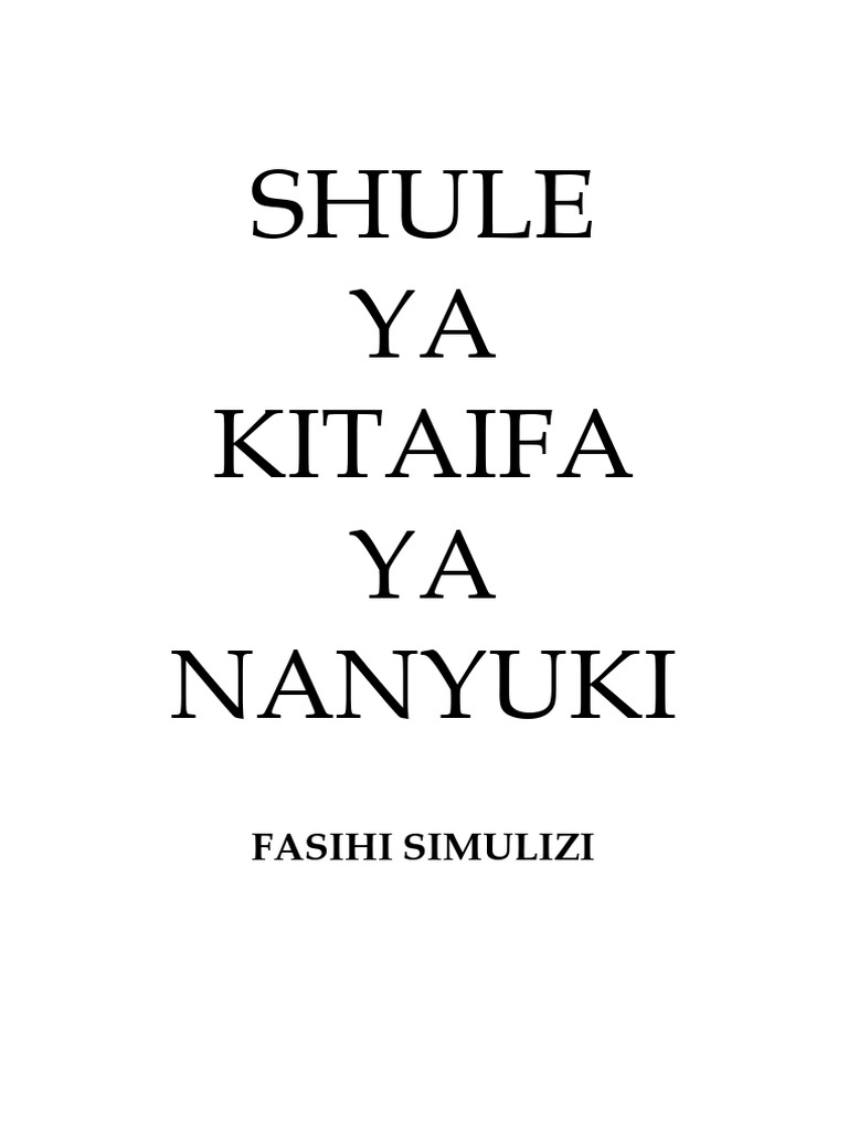 Fasihi Simulizi Notes - Form 4 - Kiswahili | PDF
