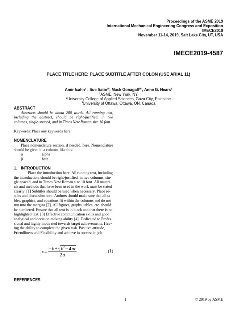 Asme - Org - Template (Worked) | PDF | Science & Mathematics