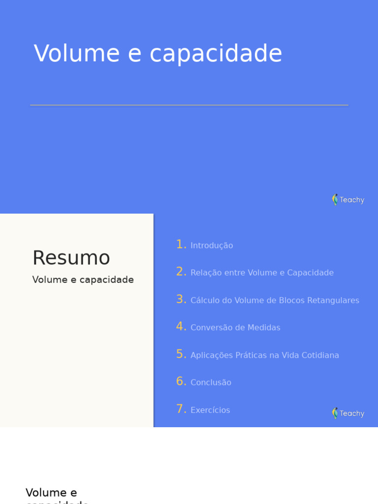 Slide Volume e Capacidade | PDF