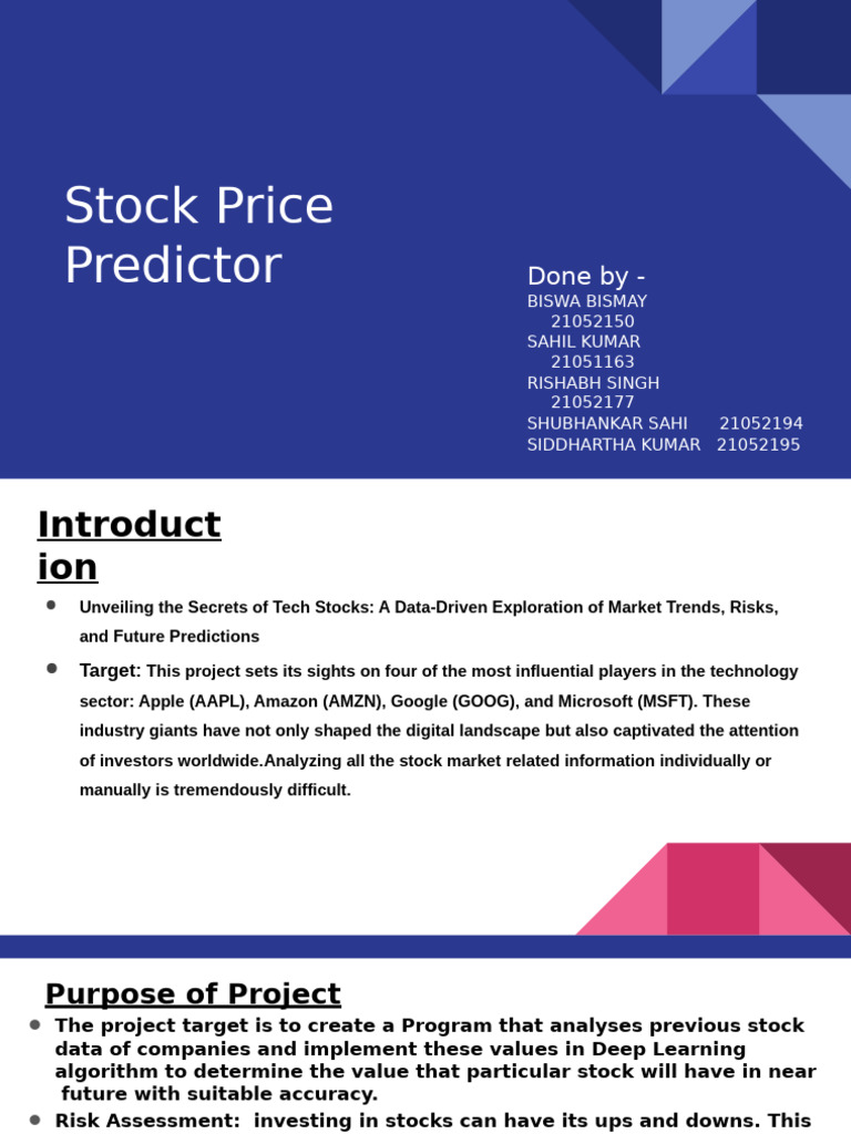 Stock Price Predictor | PDF