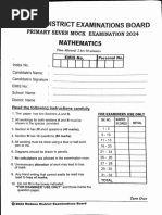 Ple Primary Leaving Examination Mathematics 2024 | PDF