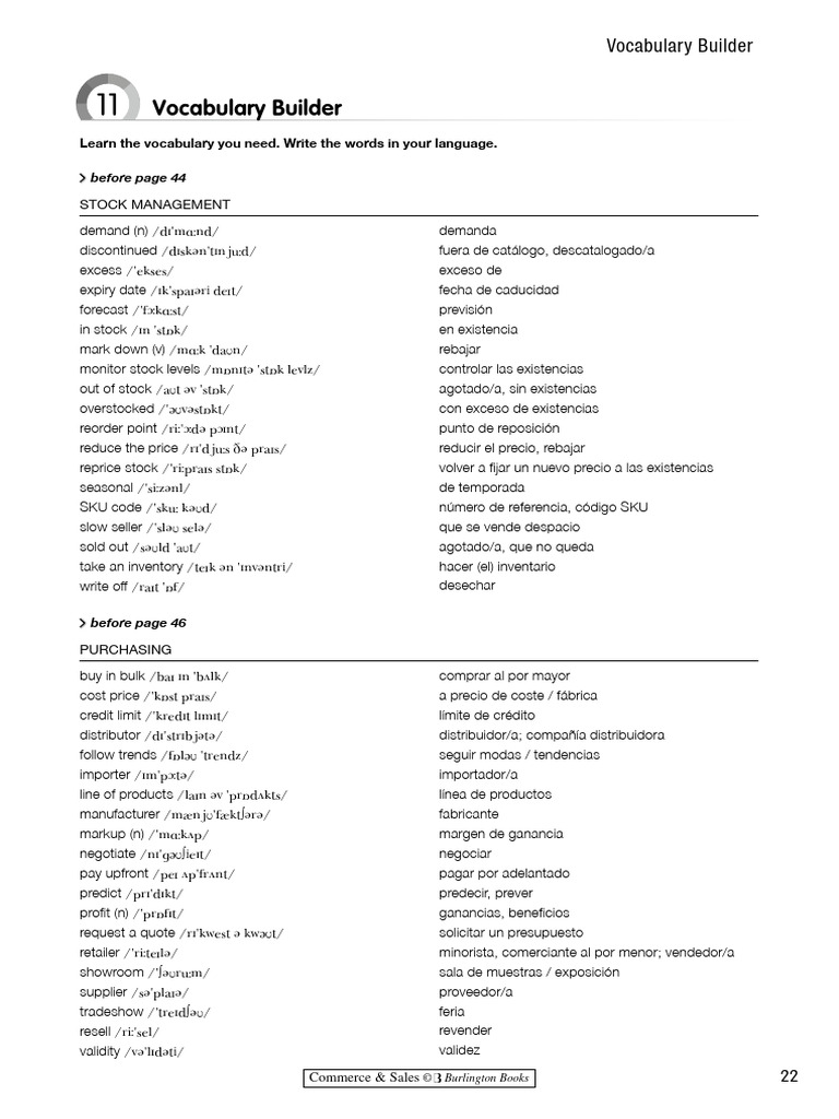 Vocabulary Builder | PDF