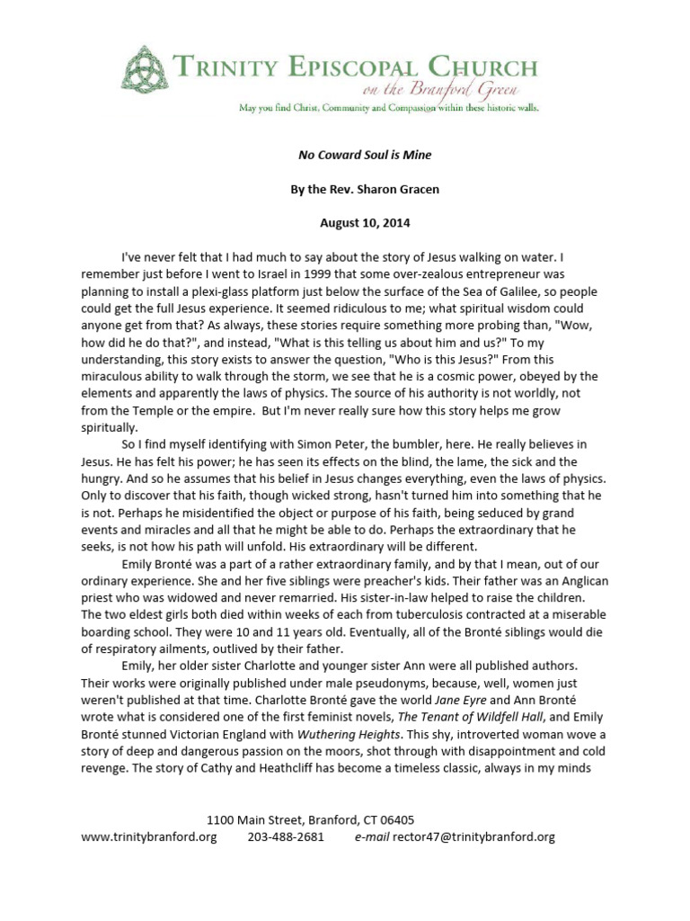 No Coward Soul Is Mine | PDF | Wuthering Heights | Self-Improvement