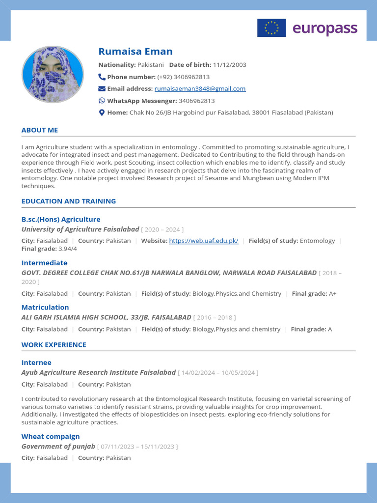 Rumisa Eman CV | PDF