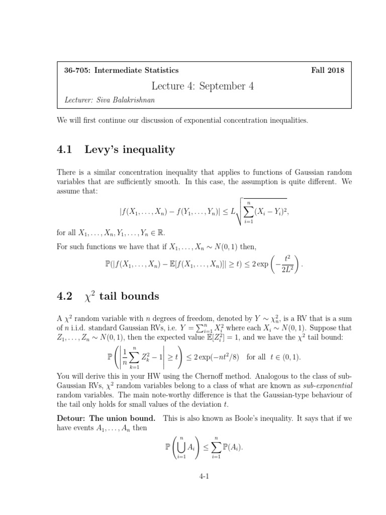 Lec 4 | PDF | Exponential Function | Probability Theory