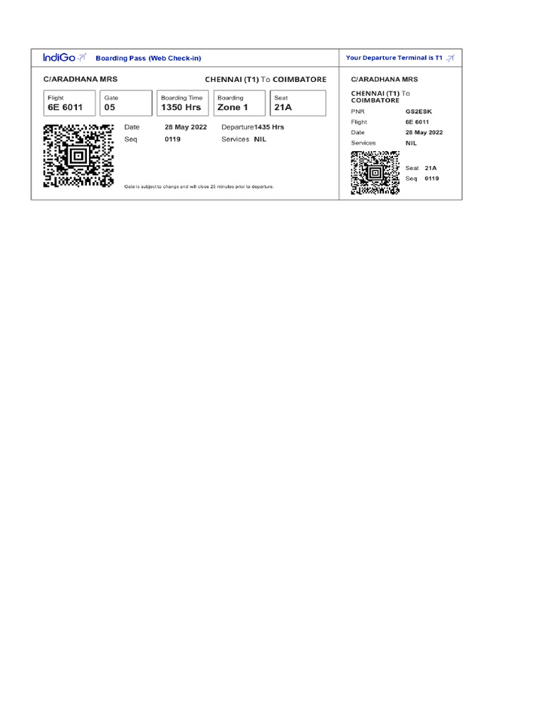 Boarding Pass | PDF