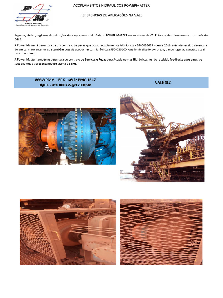 3 - ACOPLAMENTOS FORNECIDOS VALE - POWER MASTER - REFERENCIAS DE ...