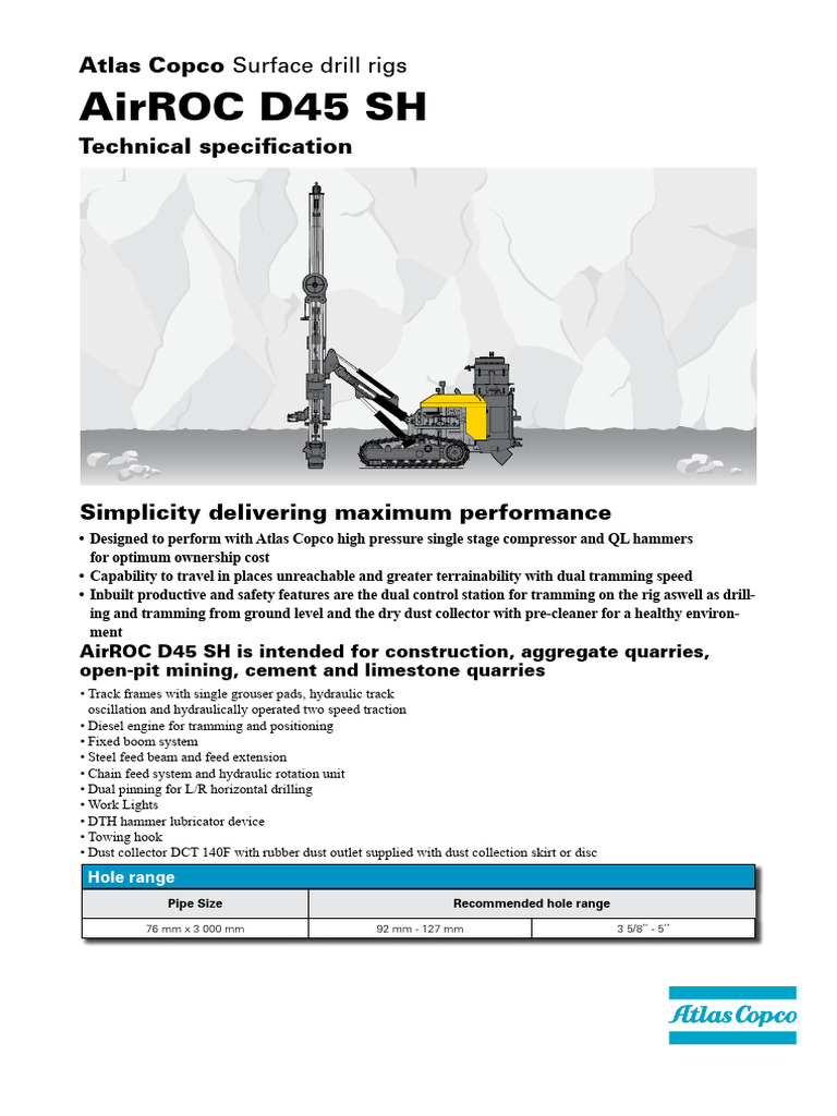AirROC D45 SH Tech Spec LR | PDF