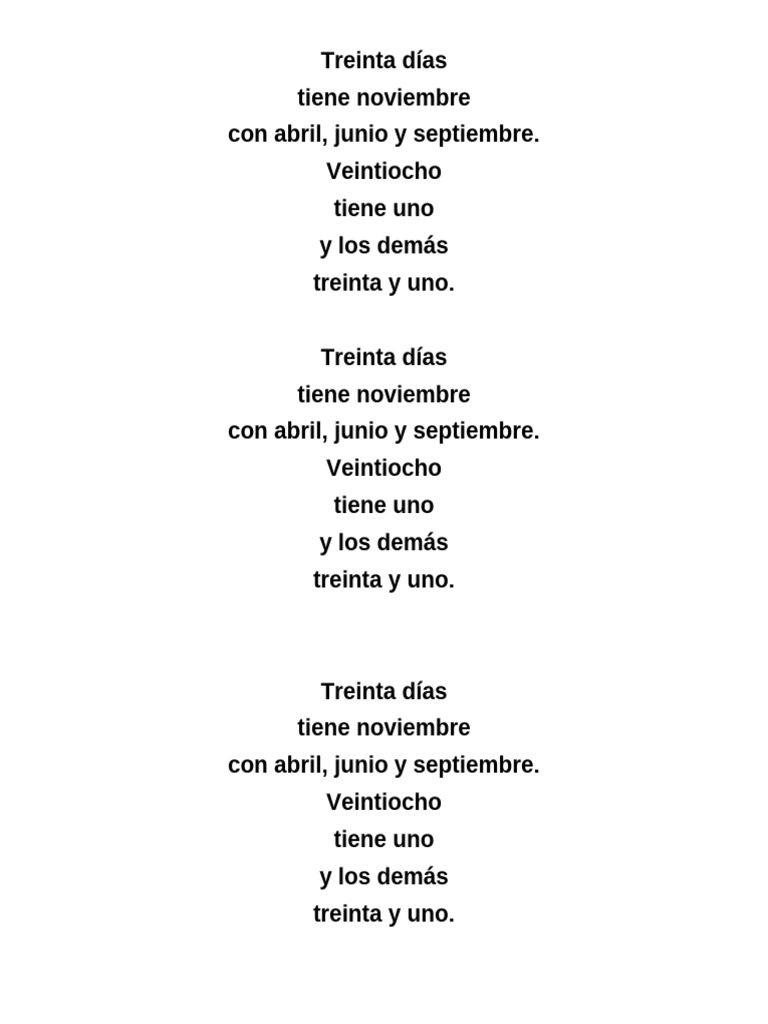 Poesía Los Meses | PDF
