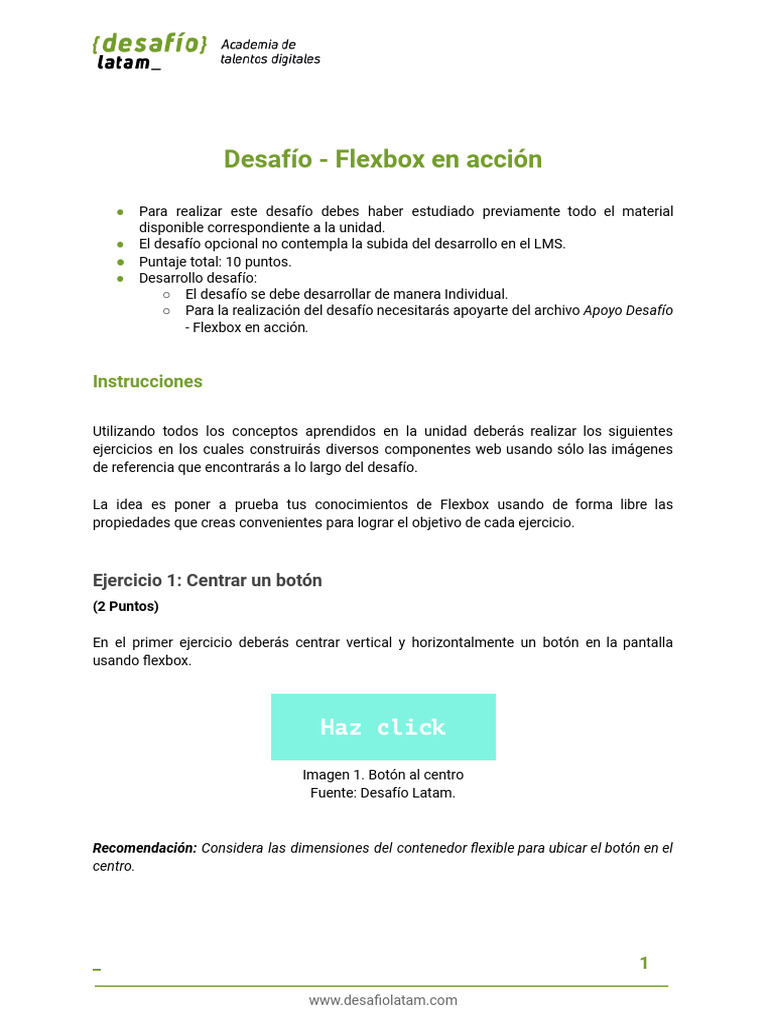 02 o Desafío Guiado - Flexbox en Acción | PDF