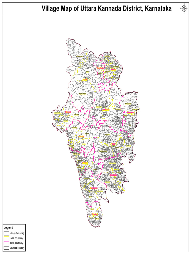 Uttara Kannada District Village Map | PDF