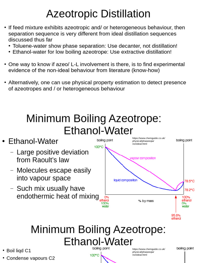 Azeotropic Distillation | PDF