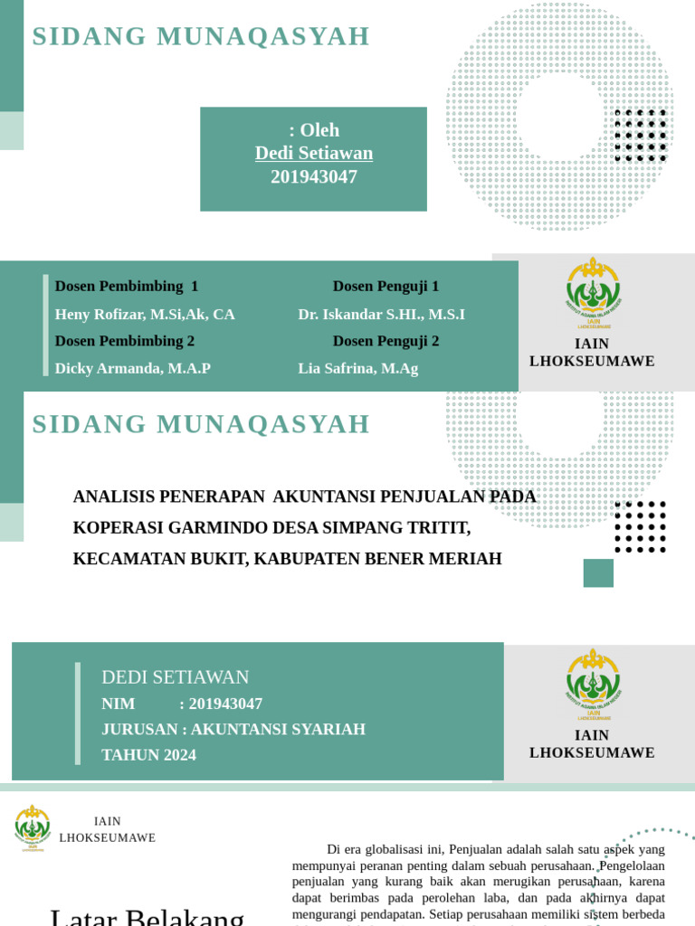 Sidang Skripsi Dedi Setiawan | PDF
