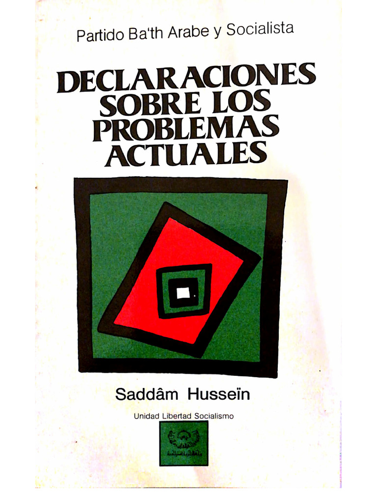 Declaraciones Sobre Problemas Actuales - Saddam Hussein | PDF