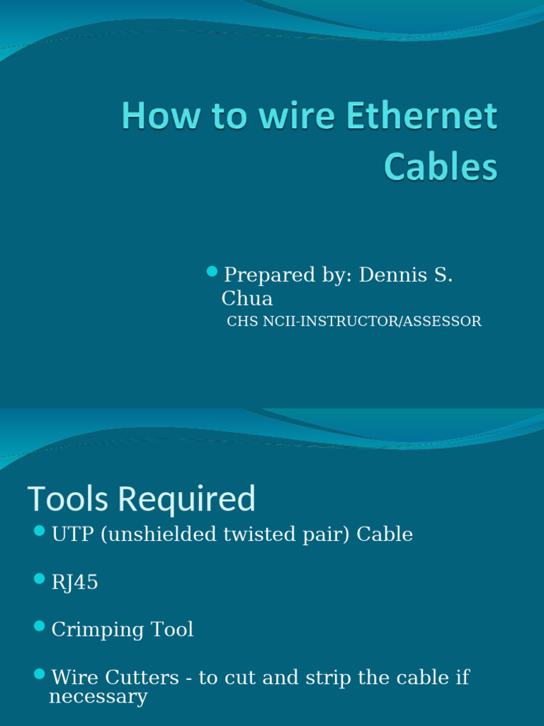 How To Wire Ethernet Cables Pdf