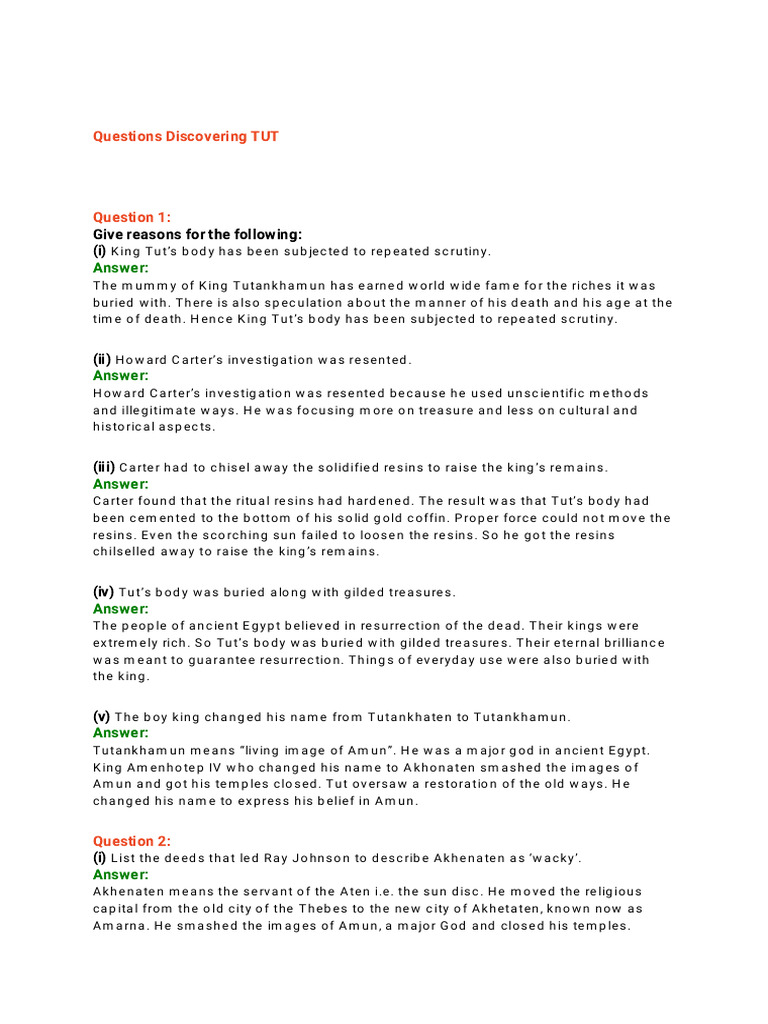 Discovering Tut | PDF