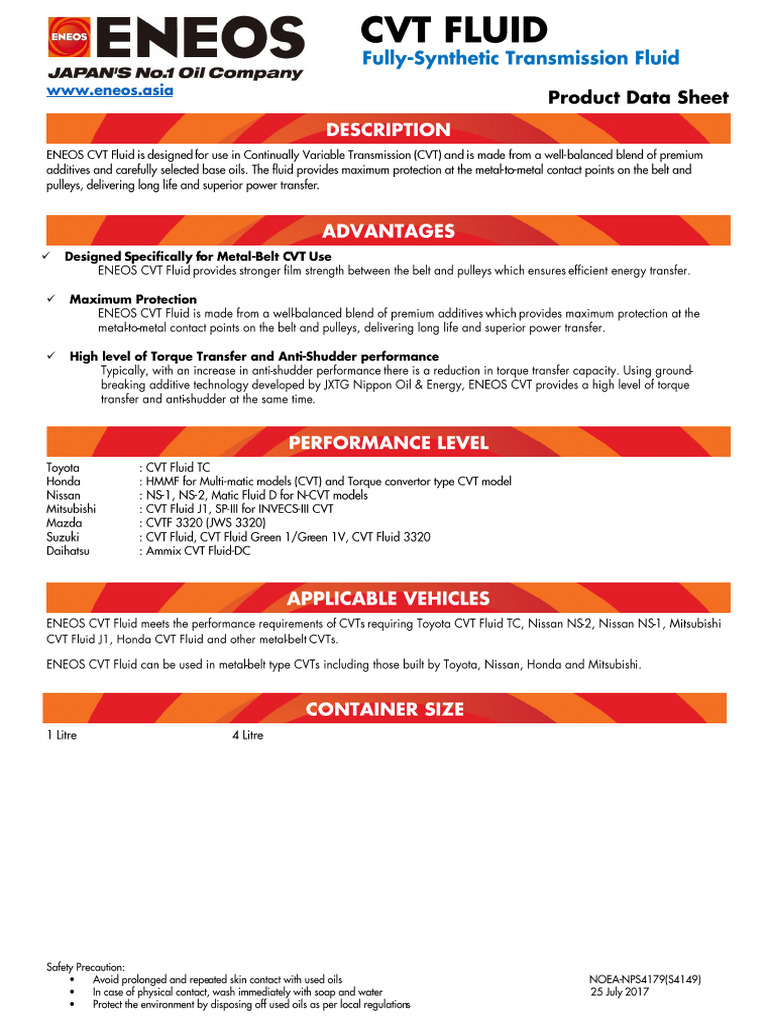 ENEOS-CVT-FLUID | PDF