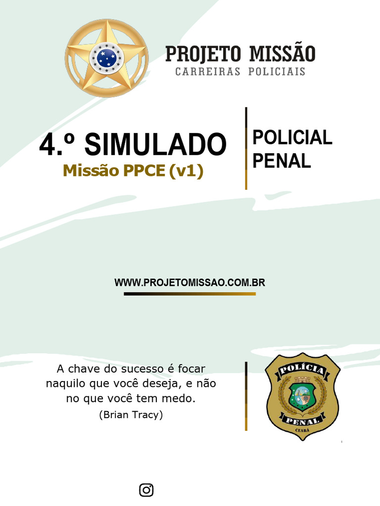 04-Simulado - Missao - Ppce - V2 - Policial - Penal | PDF