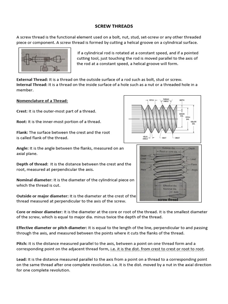 Screw Threads | PDF