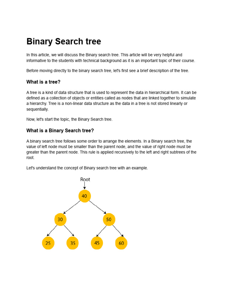 Binary Search Tree | PDF