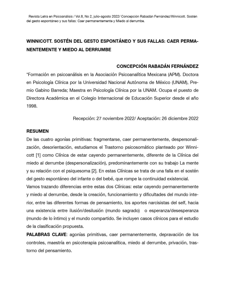 Sostén Del Gesto Espontáneo y Sus Fallas Caer Permanentemente y Miedo ...