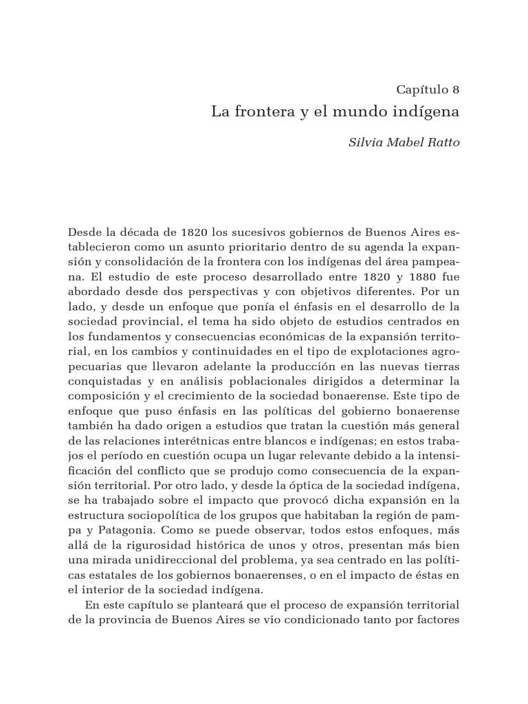 Ratto, Silvia La Frontera y El Mundo Indigena 247-268 | PDF