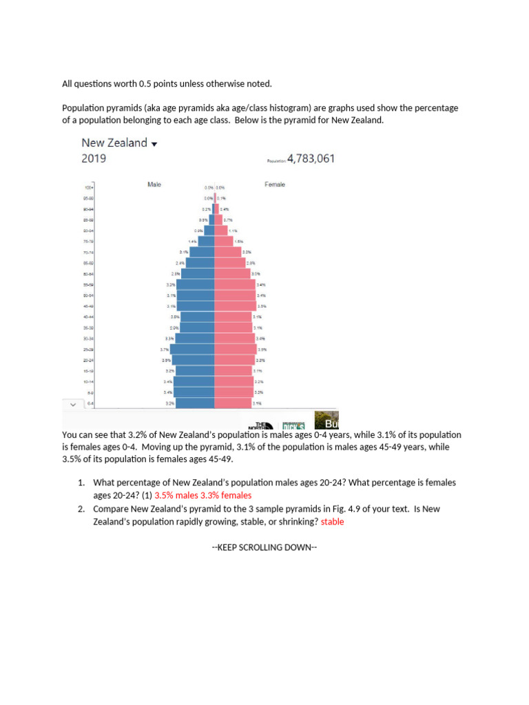 Population Pyramids and Life Expectancy | PDF