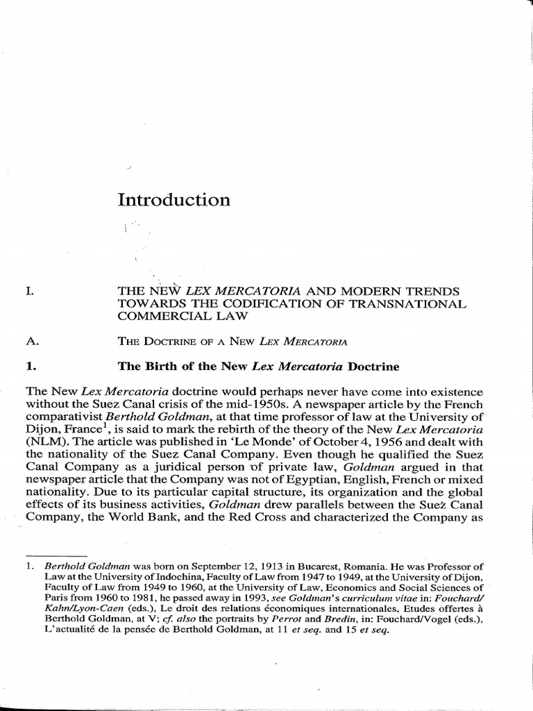 The New Lex Mercatoria and Modern Trends Towards The Codificaiton of ...