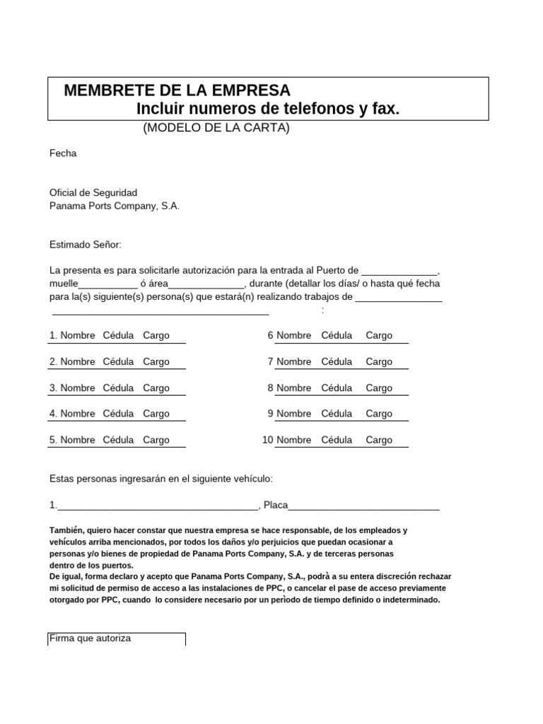 Modelo para Notas de Entrada | PDF