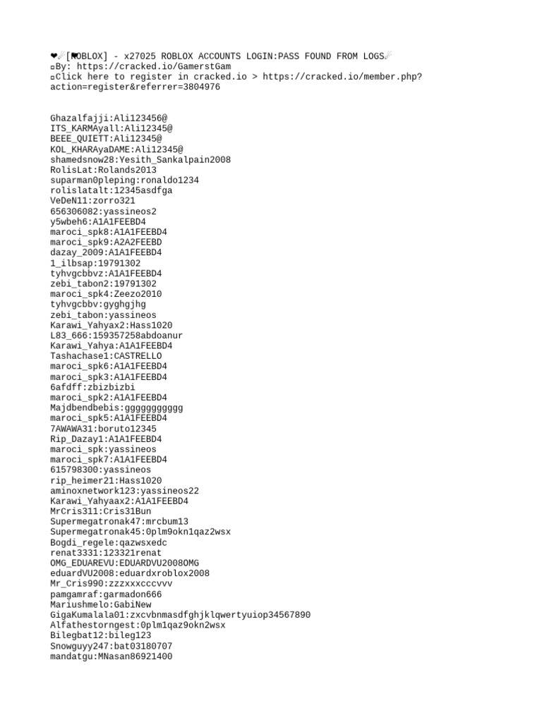 30k Roblox Logs ? | PDF