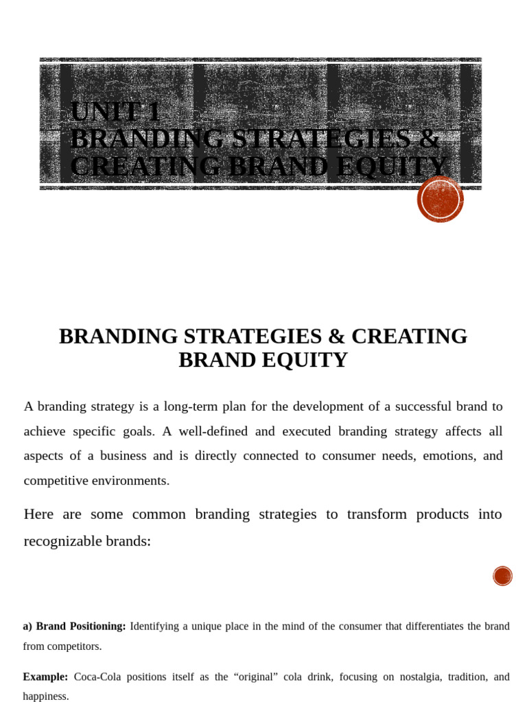 Unit 1.2 iNTRODUCTION TO BRAND MANAGEMENTS | PDF | Brand | Brand Management