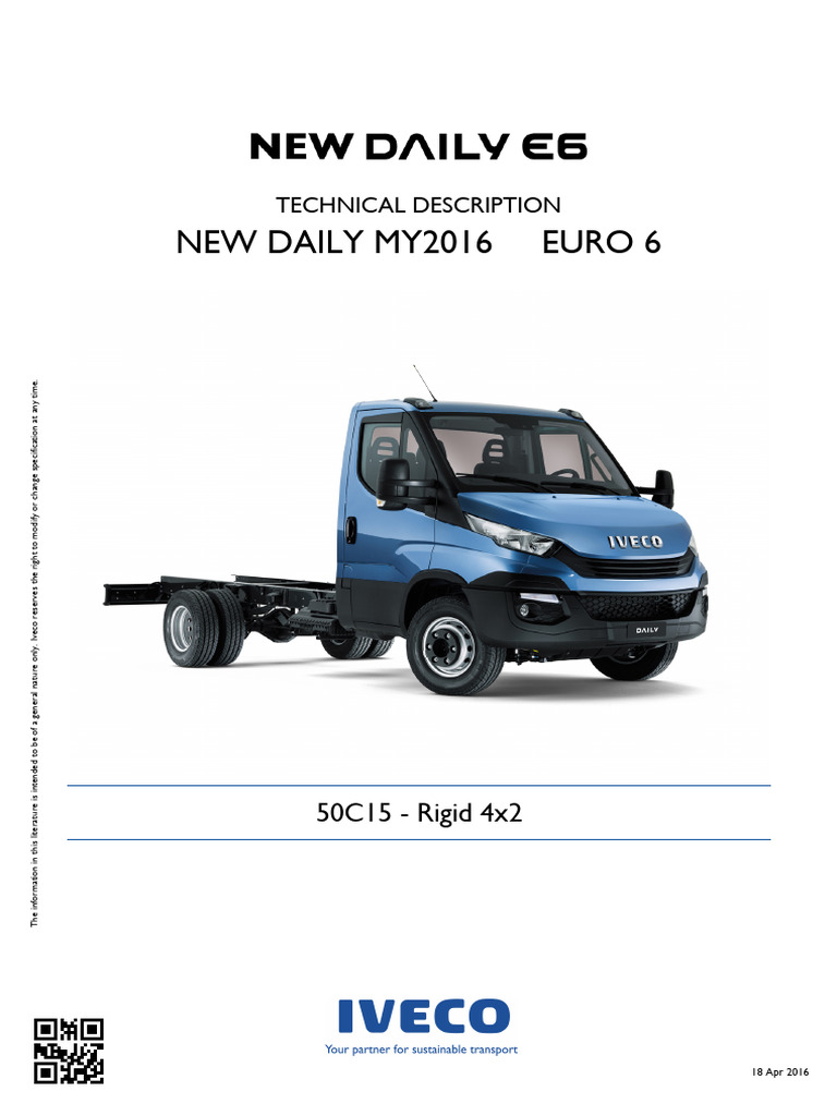 Iveco Daily 50C15 Specifications Overview | PDF | Brake | Anti Lock ...