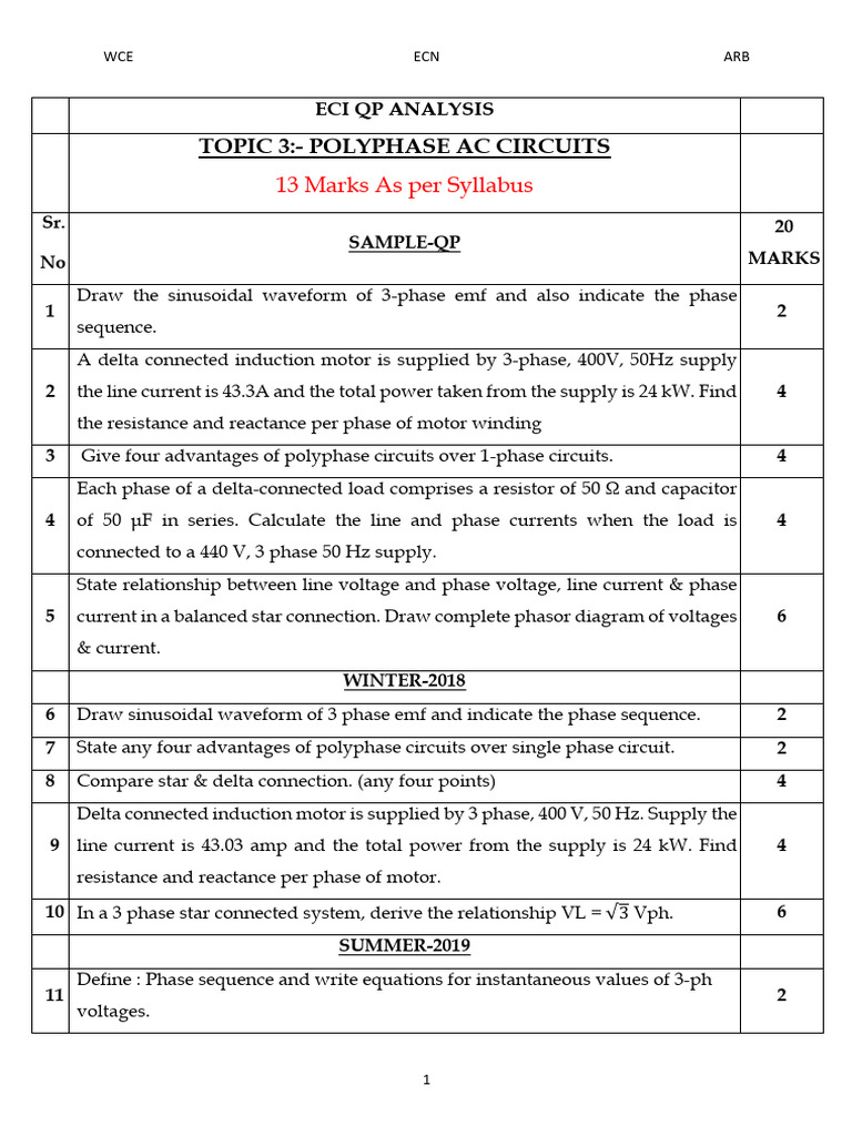 TOPIC 3 POLYPHASE CIRCUITS | PDF