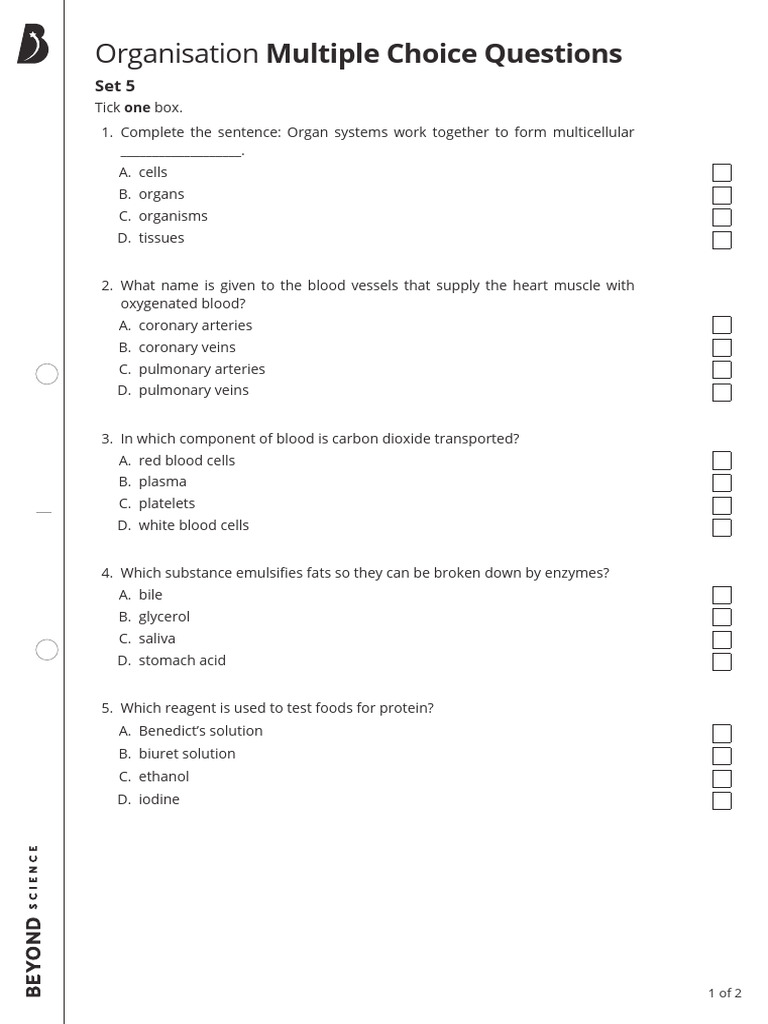 Multiple Choice Questions Set 5 | PDF
