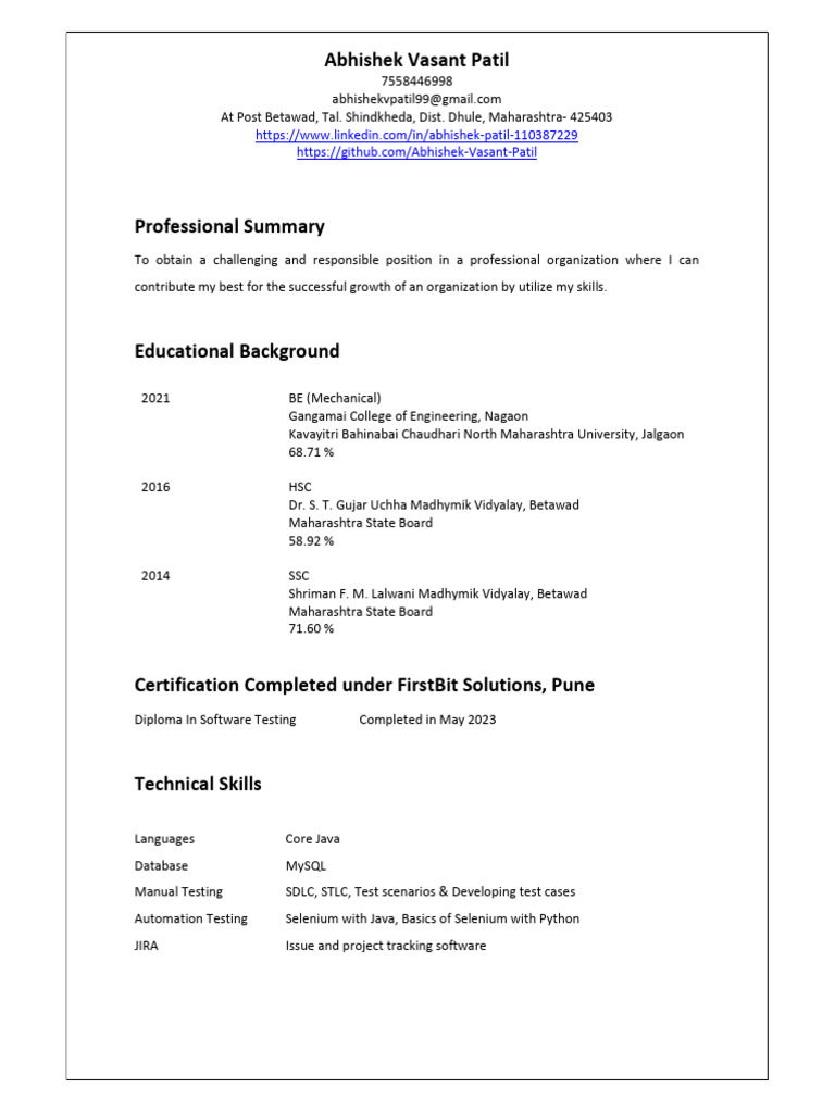 Abhishek Patil | PDF