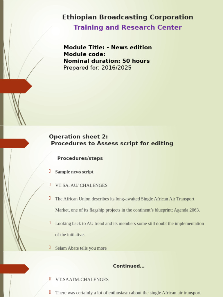 Unit Two News Editing PPTX (Autosaved) | PDF | Editing | Business