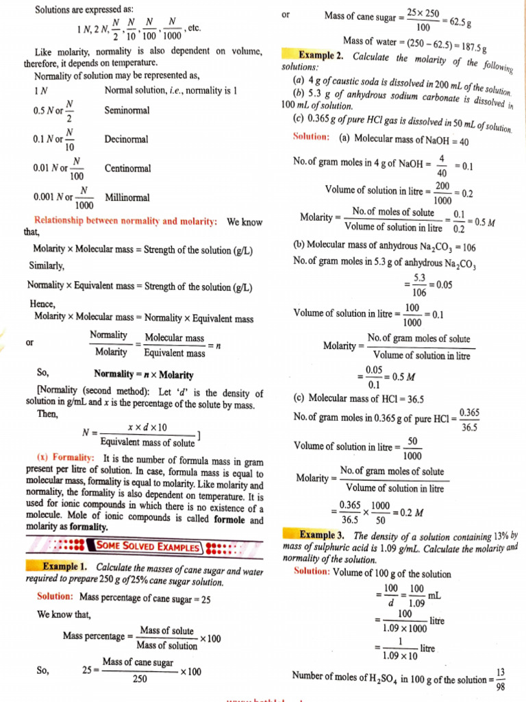 Concentration term solved examples | PDF
