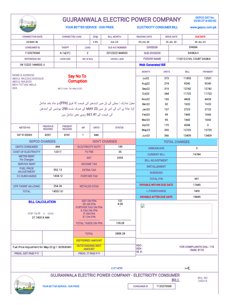 Gepco Online Bill | PDF