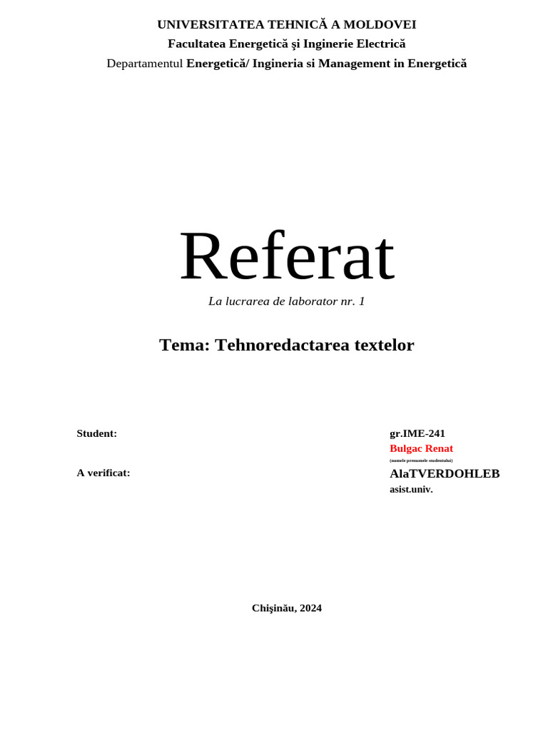 Anexa 2. Foaia de Titlu | PDF