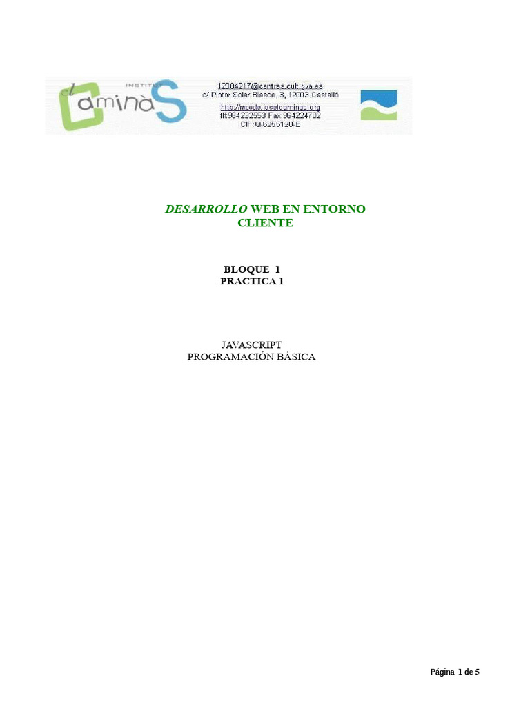 Practica1 Javascript | PDF