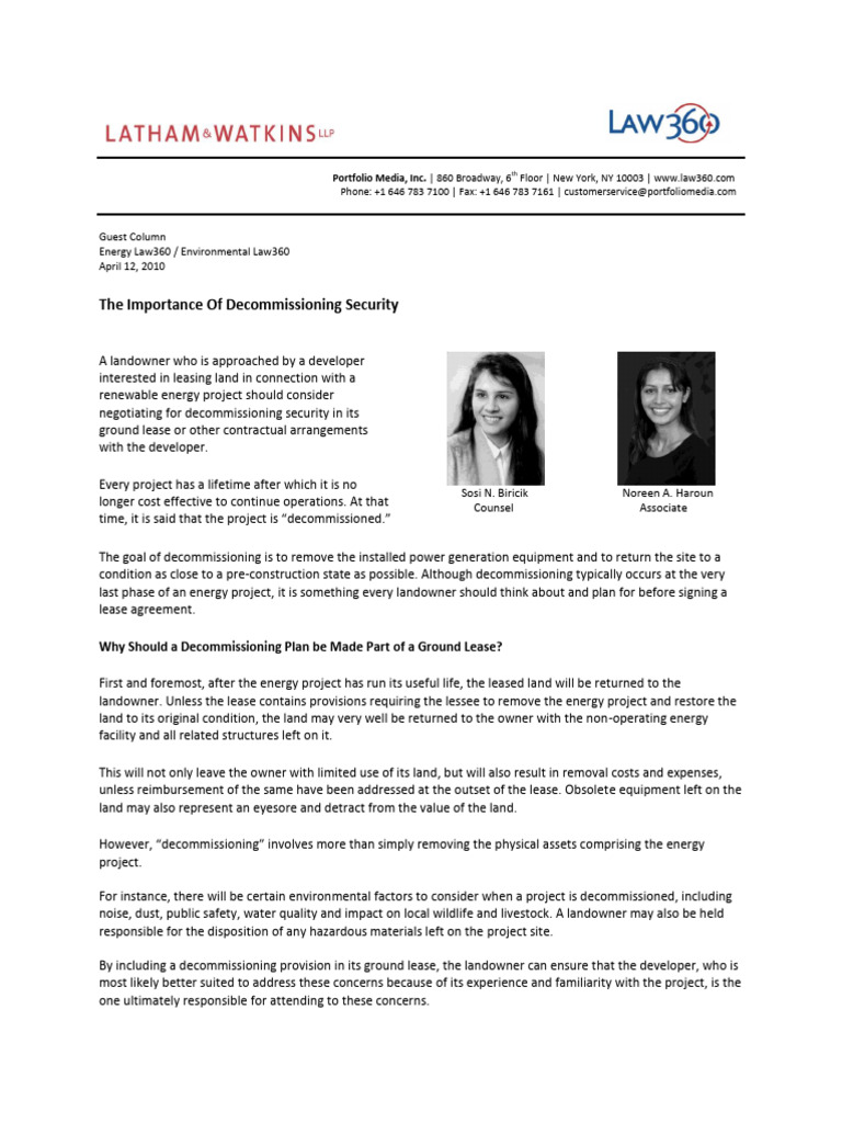 Importance of Decommissioning Security | PDF
