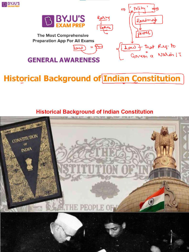 Live Class Indian Constitution Introduction History | PDF