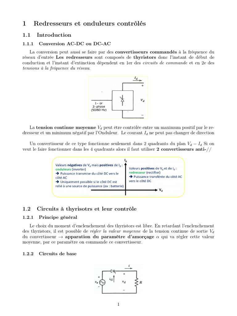 Synthese - Electronique de Puissance | PDF