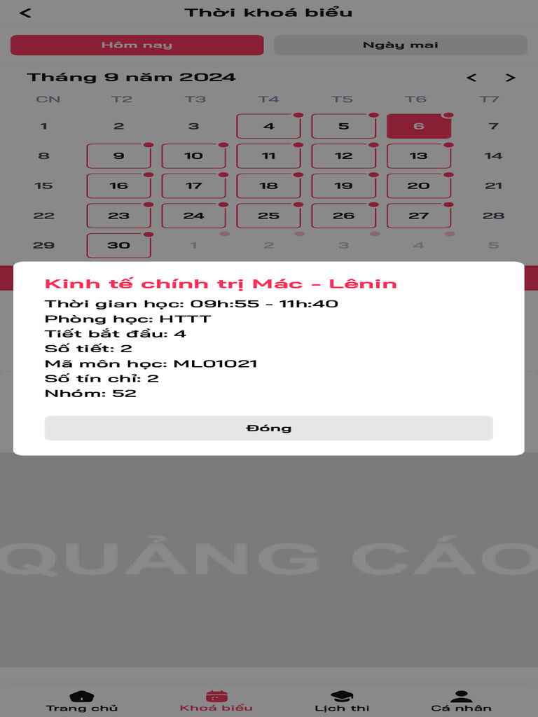 CNOW - Thời Khoá Biểu Học Viện Nông Nghiệp Việt Nam 2 | PDF