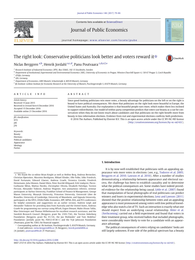 Beauty Bias in Conservative Politics | PDF | Elections | Political Parties