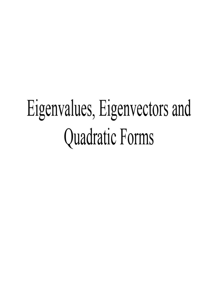 Eigen Vectors, Diagonalization | PDF